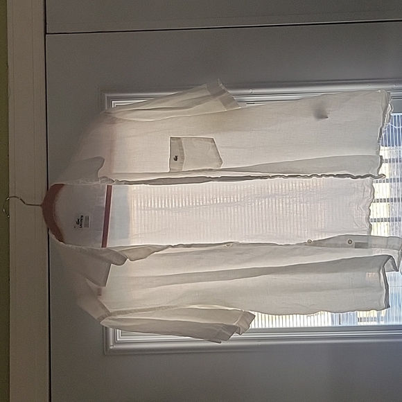 Lacoste | Shirts | Mens White Linen Lacoste Button Down Size 44 | Poshmark